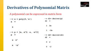 Polynomials in scilab | PDF
