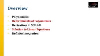 Polynomials in scilab | PDF