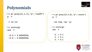 Polynomials in scilab | PDF