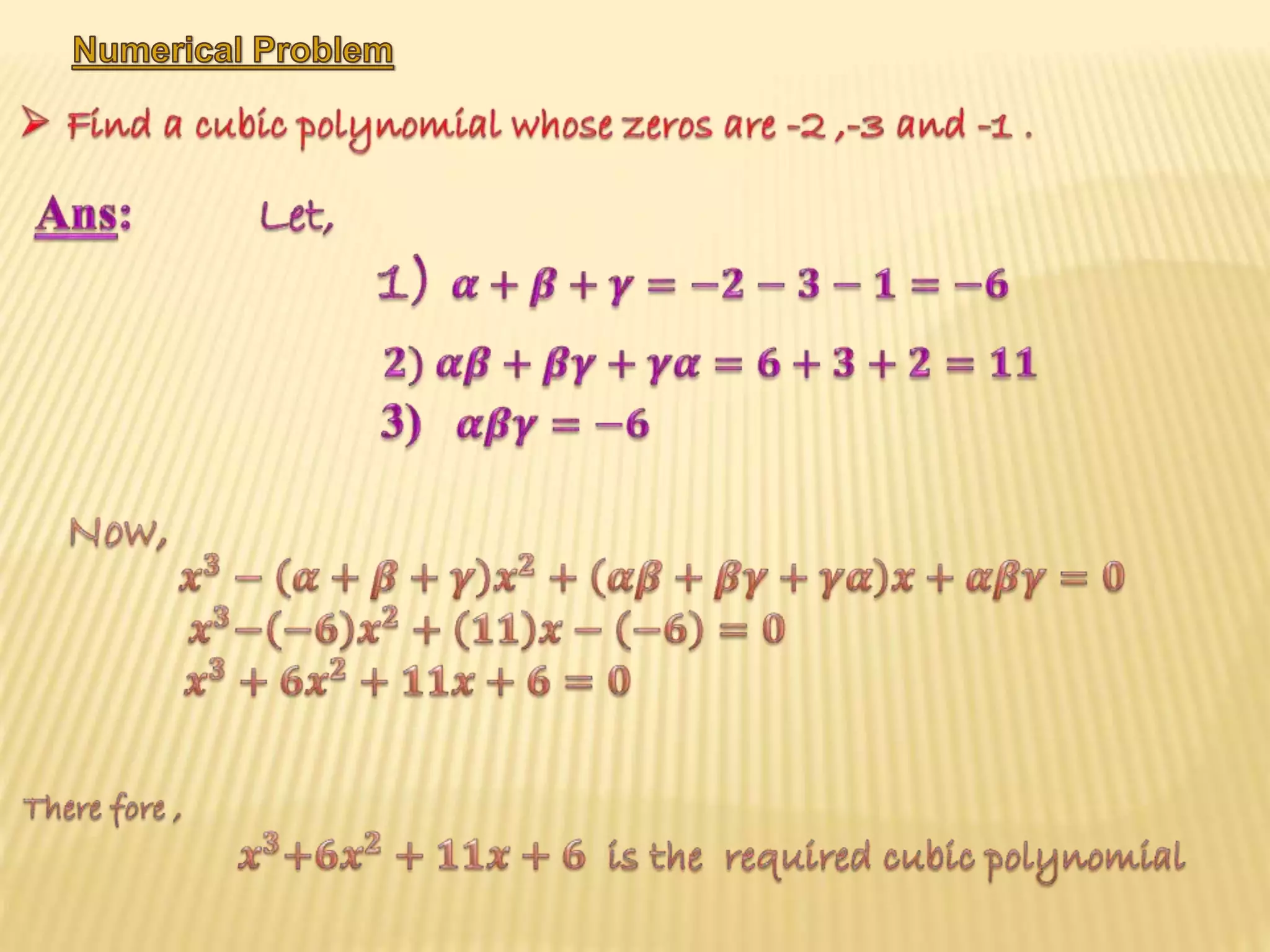 Polynomials (mathematics) | PPT