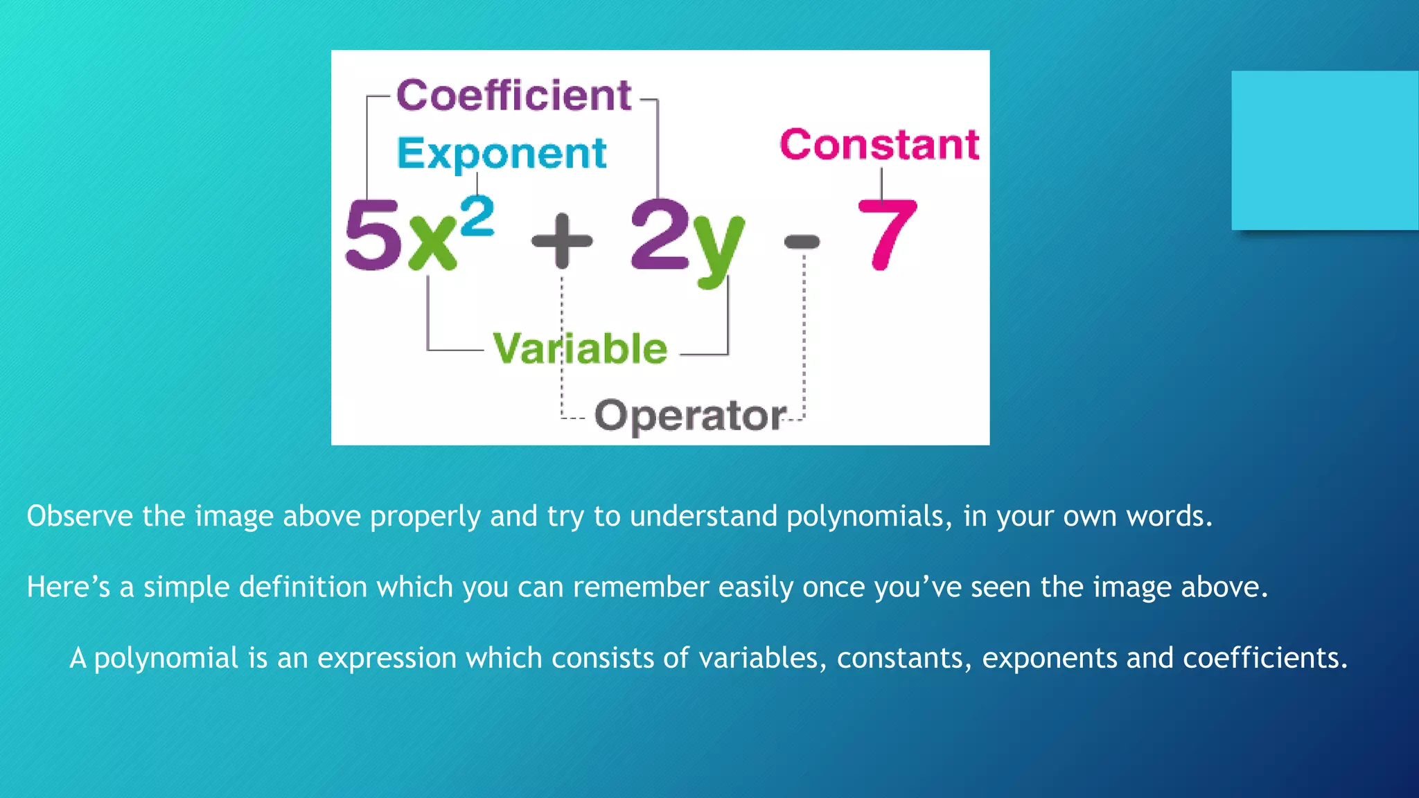 Class IX - Polynomials PPT | PPTX