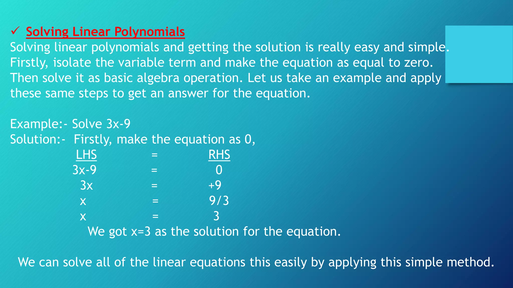 Class IX - Polynomials PPT | PPTX