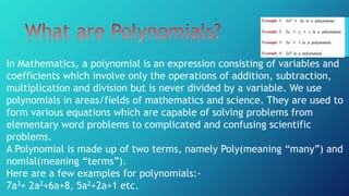 Class IX - Polynomials PPT | PPTX