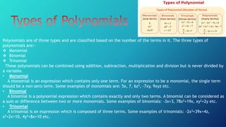 Class IX - Polynomials PPT | PPTX