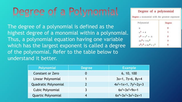 Class IX - Polynomials PPT | PPTX | Physics | Science