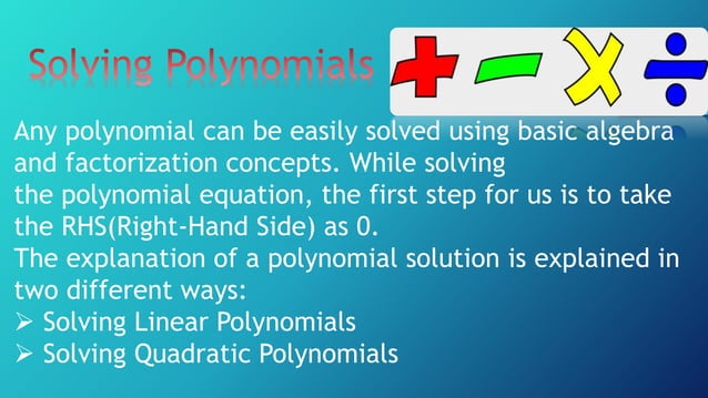 Class IX - Polynomials PPT | PPTX | Physics | Science