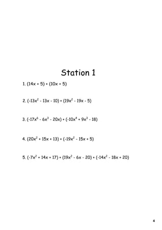 Polynomial stations | PDF