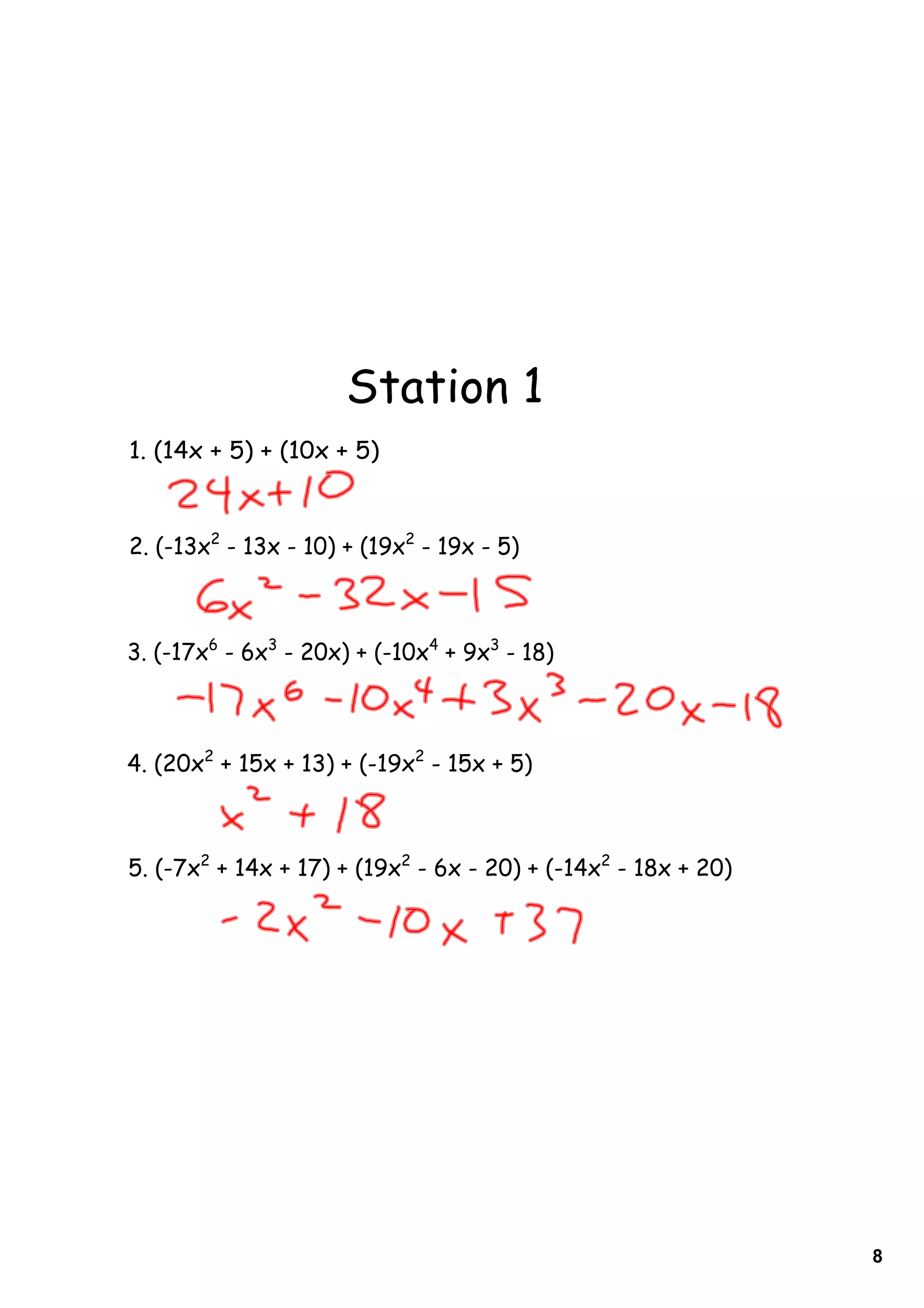 Polynomial stations | PDF