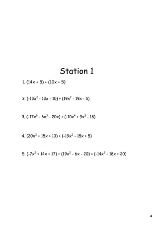 Polynomial stations | PDF