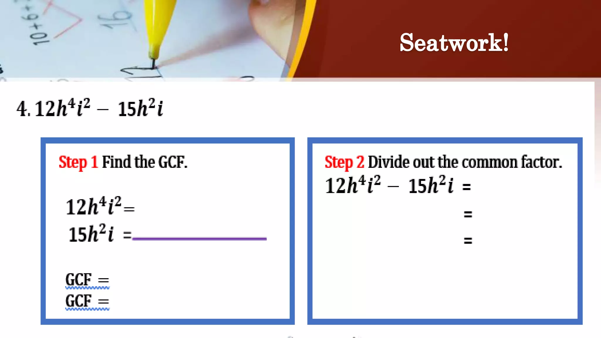 Factoring Polynomials With Common Monomial Factor Pptx