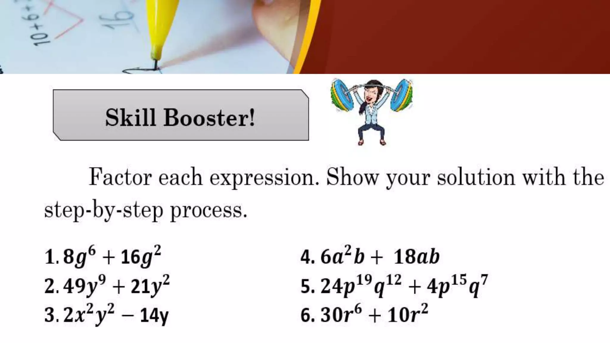 Factoring Polynomials with common monomial factor | PPTX
