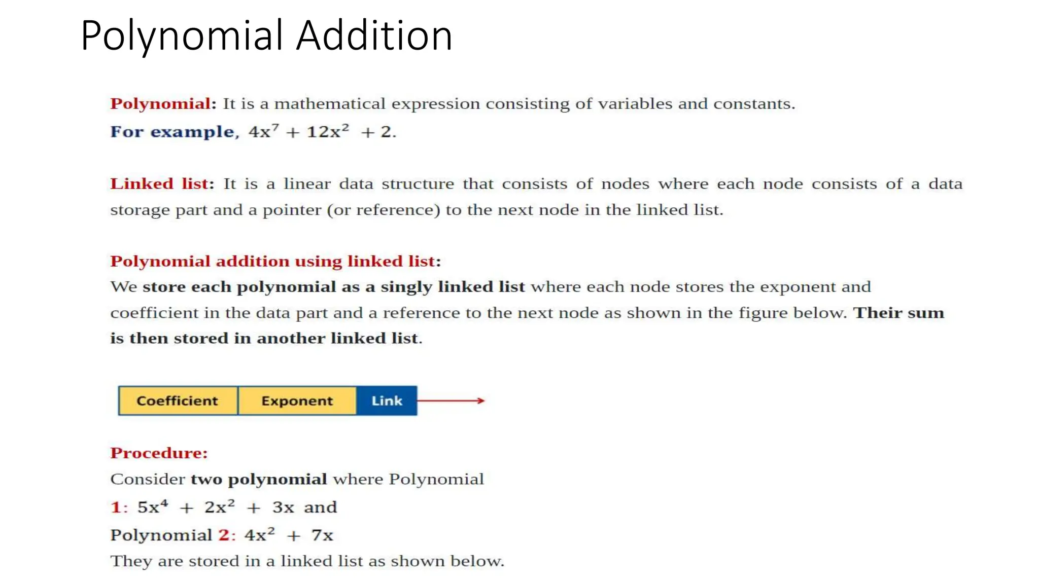 Polynomial using Lists ppt presentation in c | PPT Polynomial using Lists ppt presentation in c | PPT