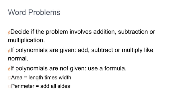 Polynomial word problems | PDF | Physics | Science