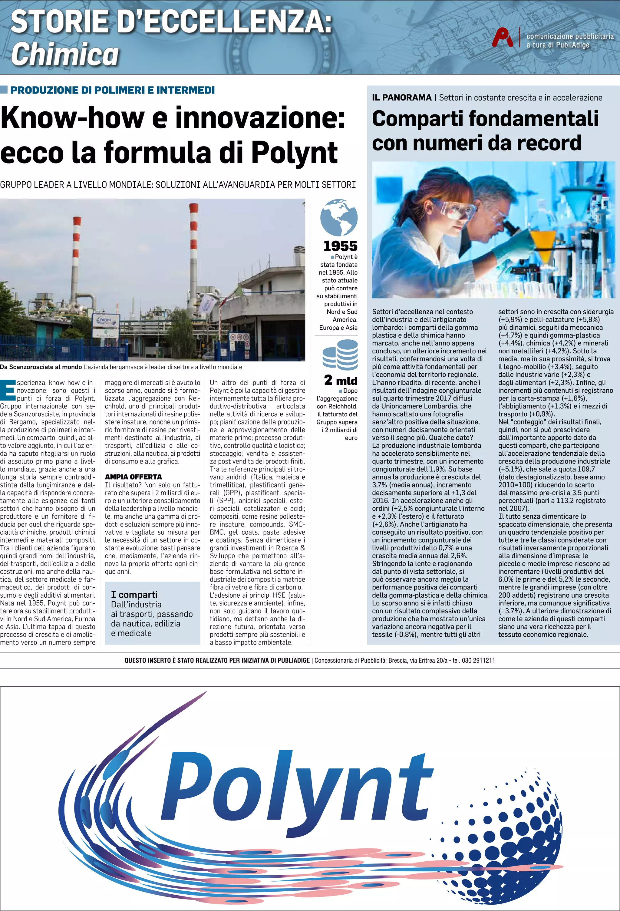 Corriere della Sera - Storie d'Eccellenza: Polynt | PDF