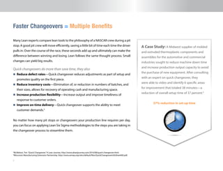 How to Reduce Changeover Time and Increase Throughput | PDF