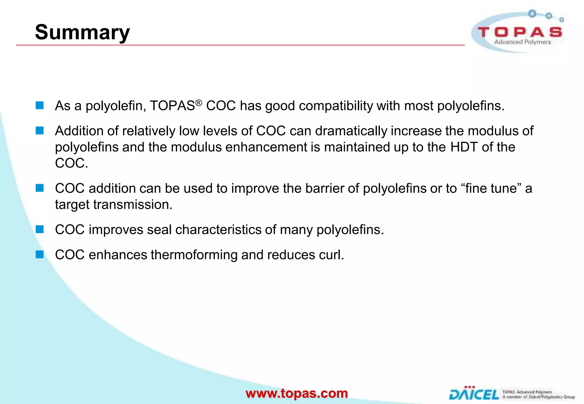 Packaging Options With COC/PE Blends | PDF
