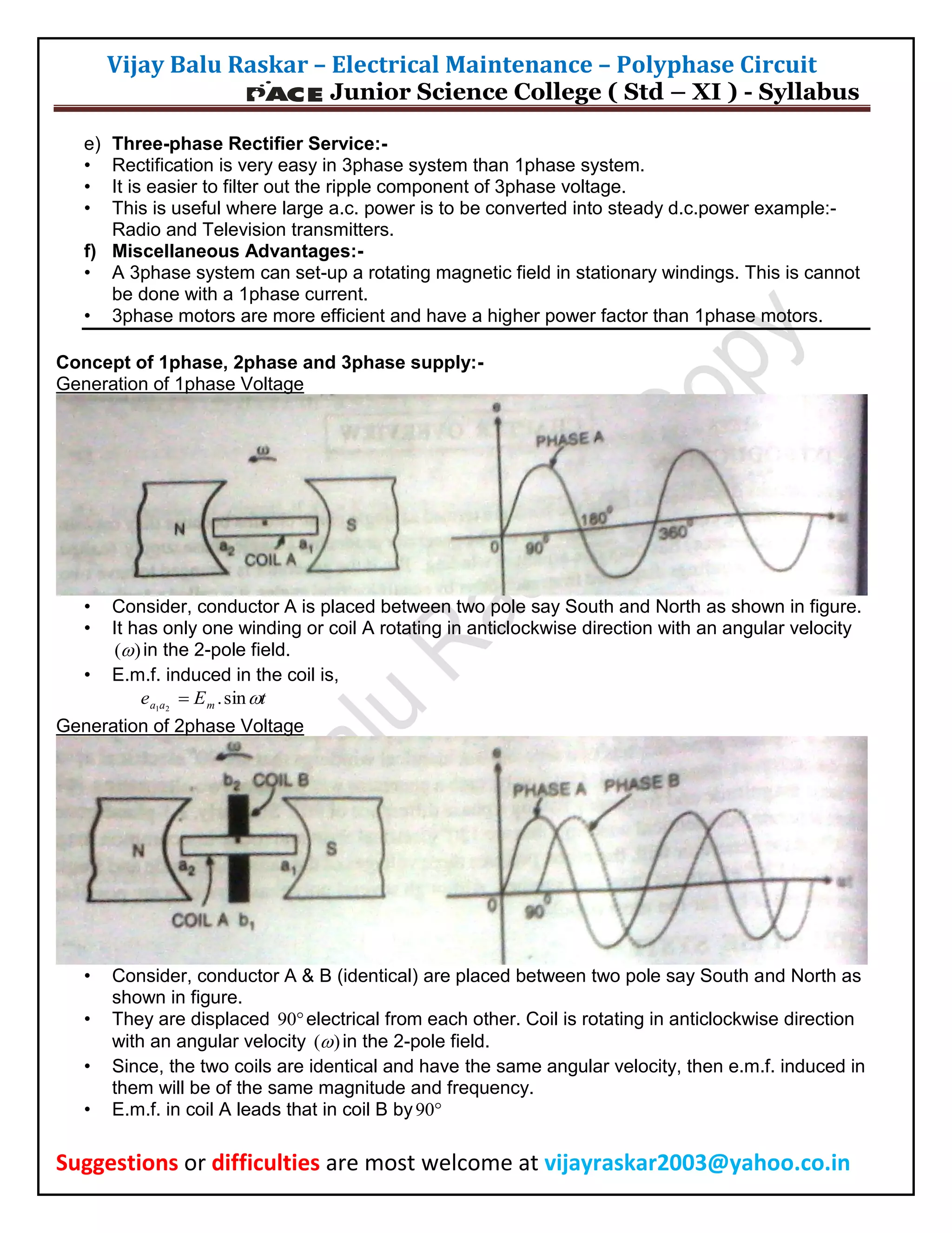 Polyphase circuit electrical maintenace | PDF