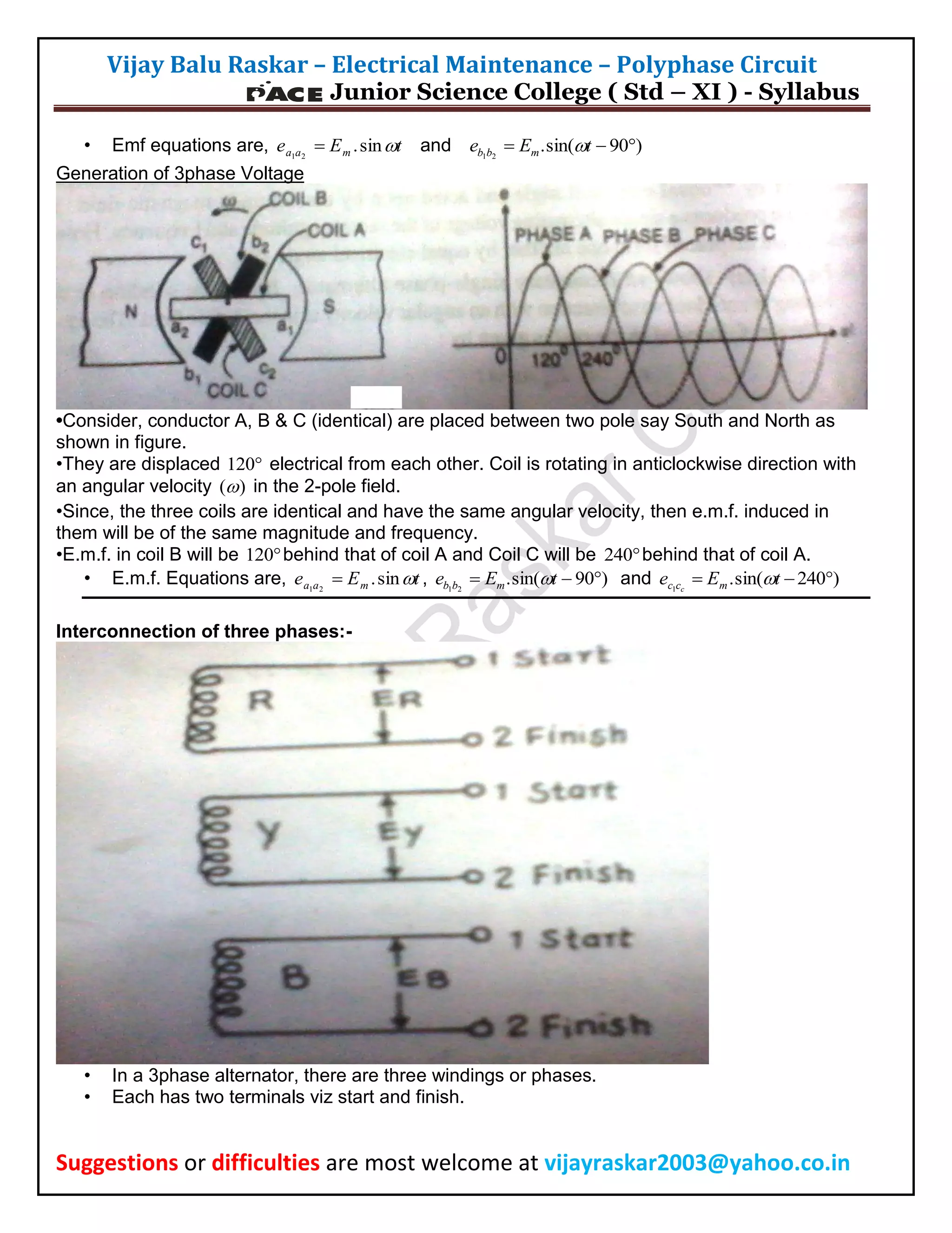 Polyphase circuit electrical maintenace | PDF