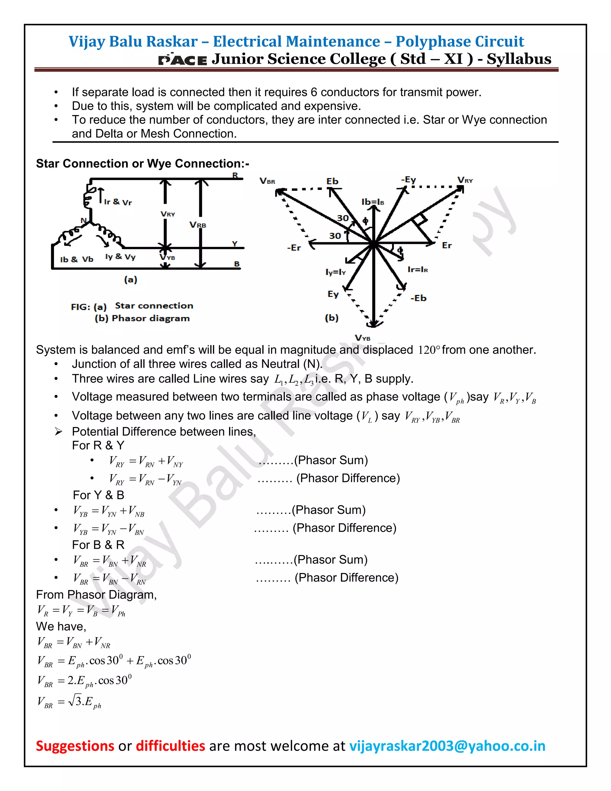 Polyphase circuit electrical maintenace | PDF