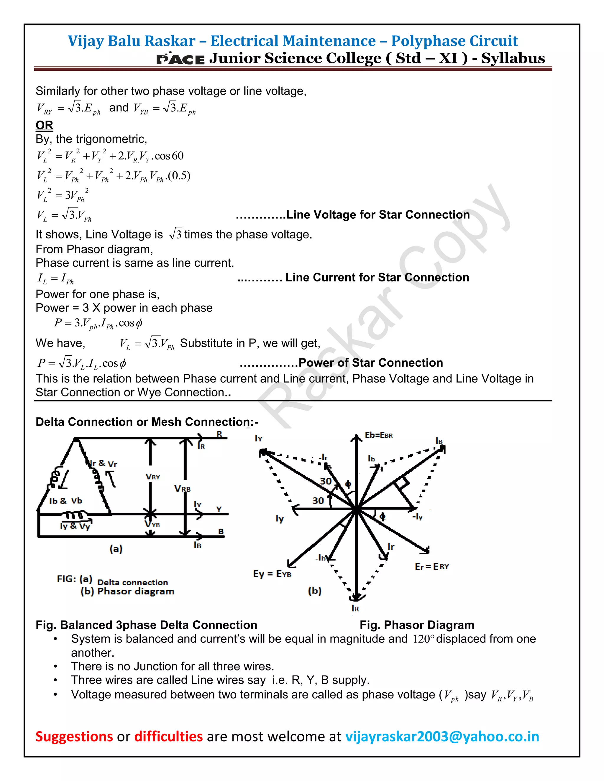Polyphase circuit electrical maintenace | PDF