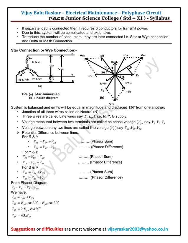 Polyphase circuit electrical maintenace | PDF