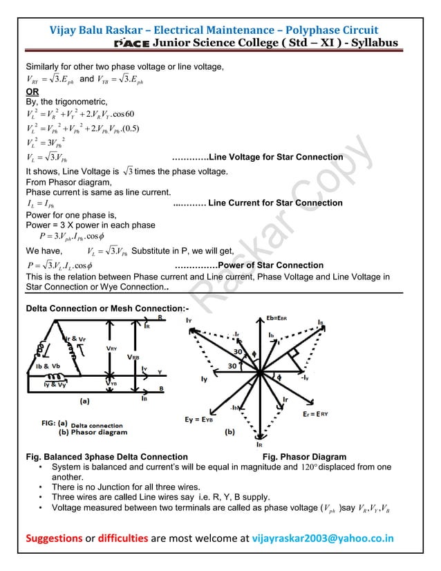 Polyphase circuit electrical maintenace | PDF