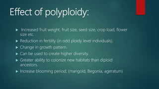Polyploidy in ornamental crops | PPTX