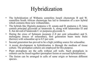 Polyploidy, mutation and hybridization with reference to medicinal ...