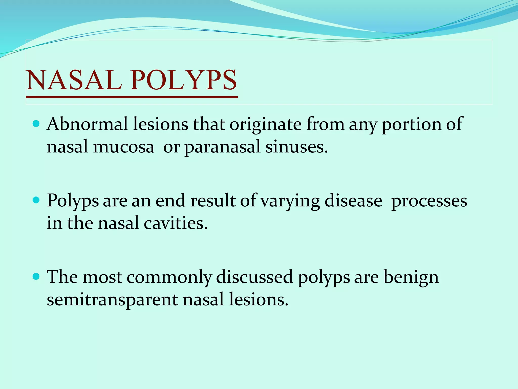 d/d of nasal polyp | PPTX