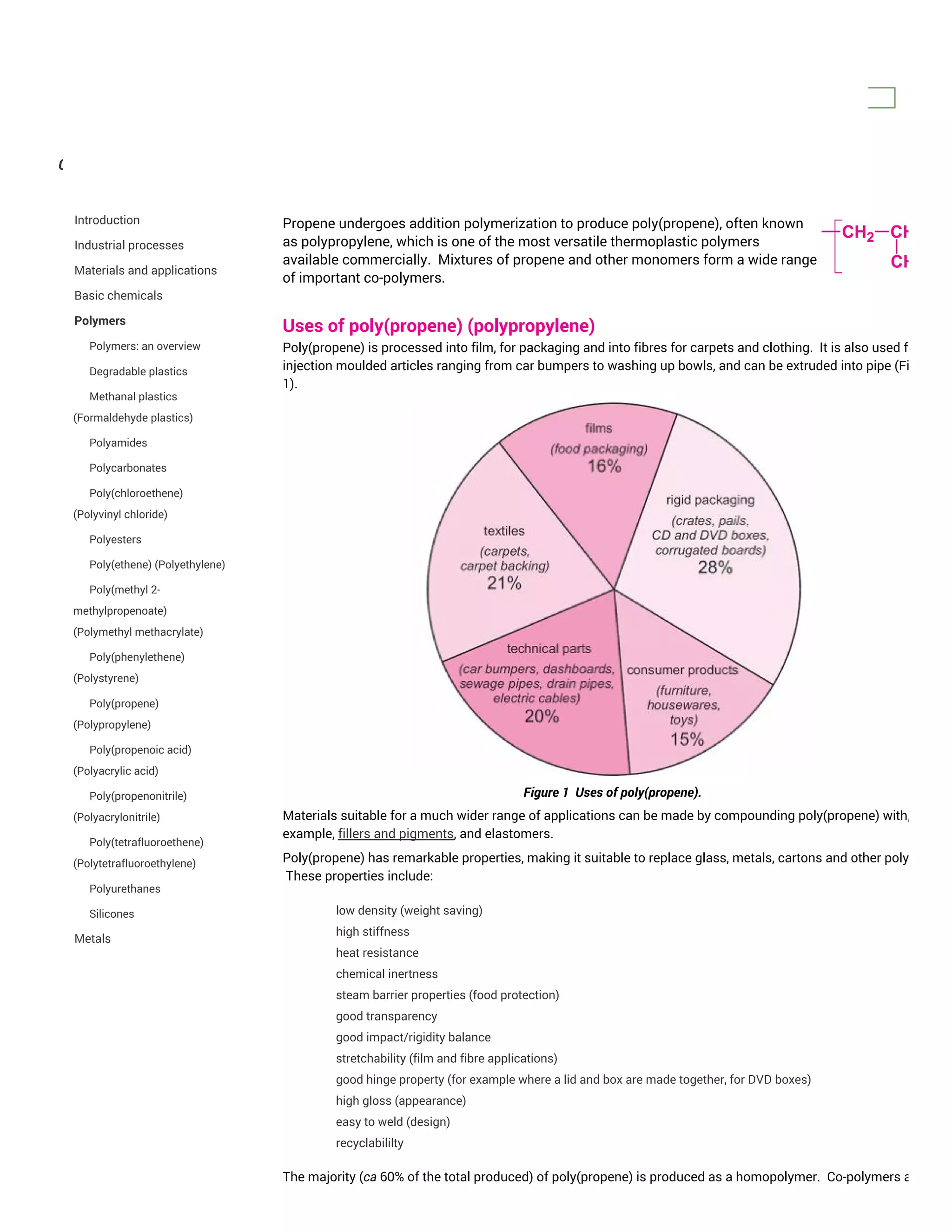 Poly(propene) (polypropylene) | PDF