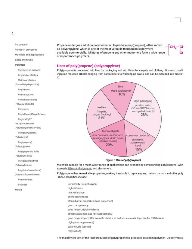 Poly(propene) (polypropylene) | PDF | Chemistry | Science