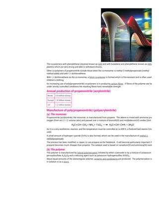 Poly(propenonitrile) (polyacrylonitrile) | PDF