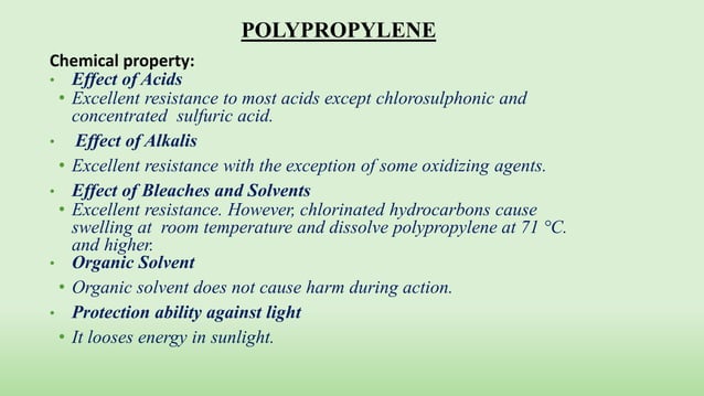 Polypropylene and co polymer | PPTX