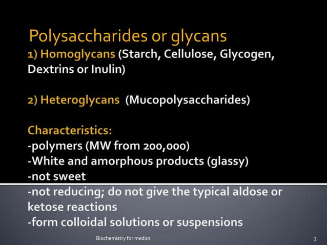 Polysaccharides | PPTX | Chemistry | Science
