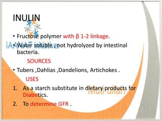 Polysaccharides and their role in health and disease their structure ...