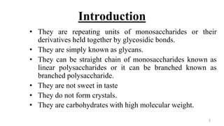 Polysaccharides - Biochemistry for Msc Students | PDF