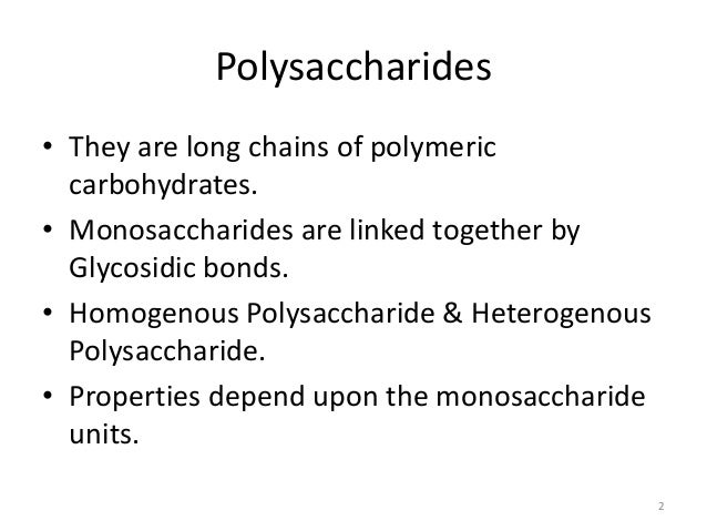 Polysaccharides Definition