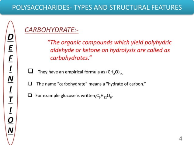 Polysaccharides types and Structural Features | PPTX