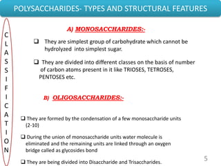 Polysaccharides types and Structural Features | PPTX
