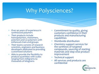 Polysciences | PPT