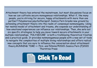 [Telecharger] Mobi Polysecure: Attachment, Trauma and Consensual ...