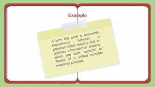 Polysemy examples and its types simple report .pptx