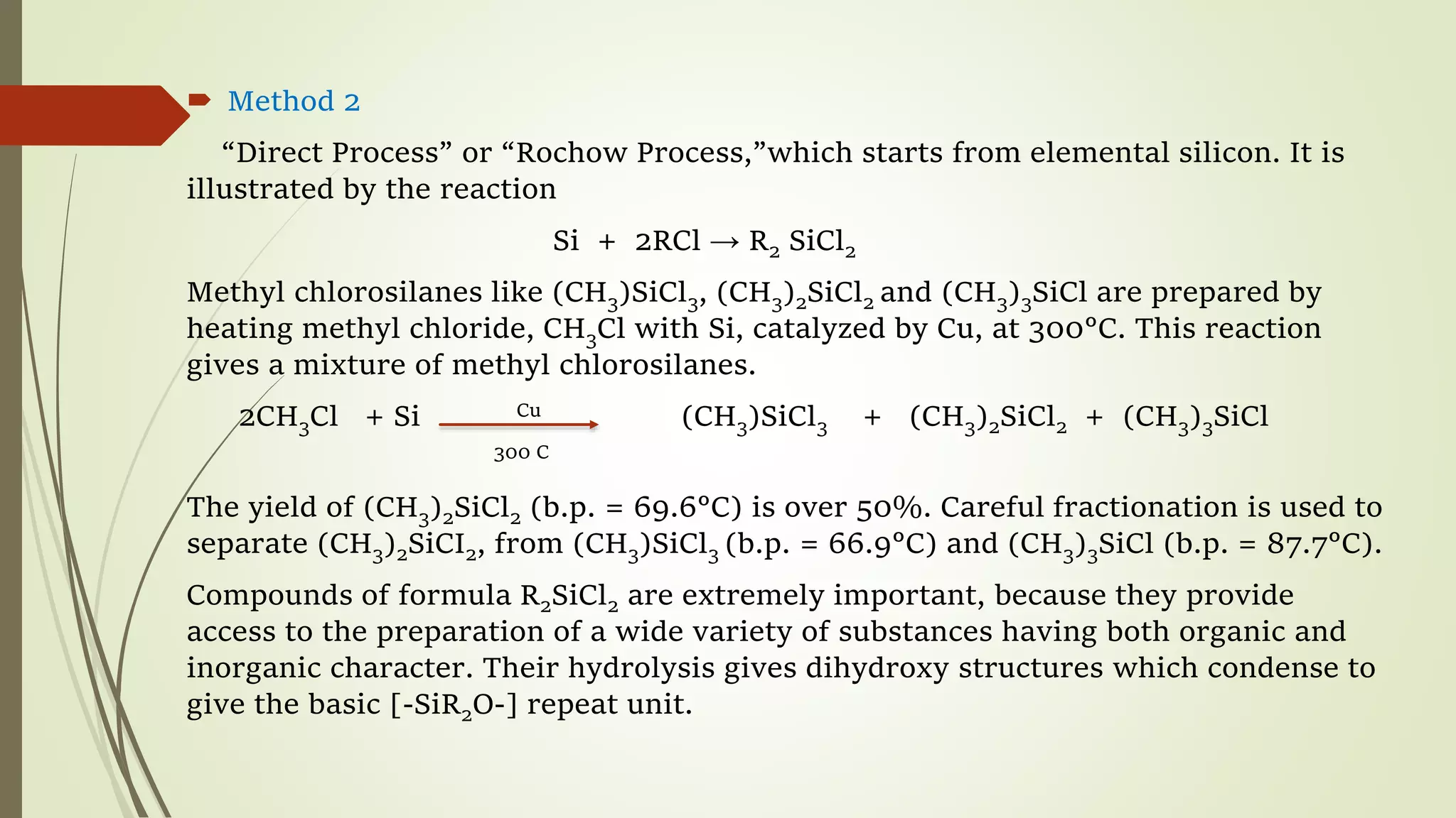 Polysiloxanes,... preparation and properties by Dr. Salma Amir | PPTX