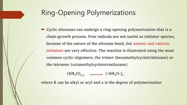 Polysiloxanes,... preparation and properties by Dr. Salma Amir | PPTX