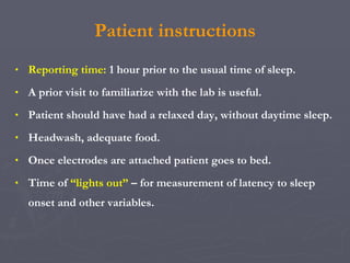 Polysomnography: recording and sleep staging | PPT