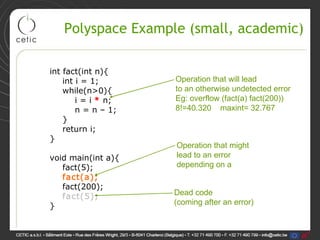 Polyspace CETIC presentation | PPT