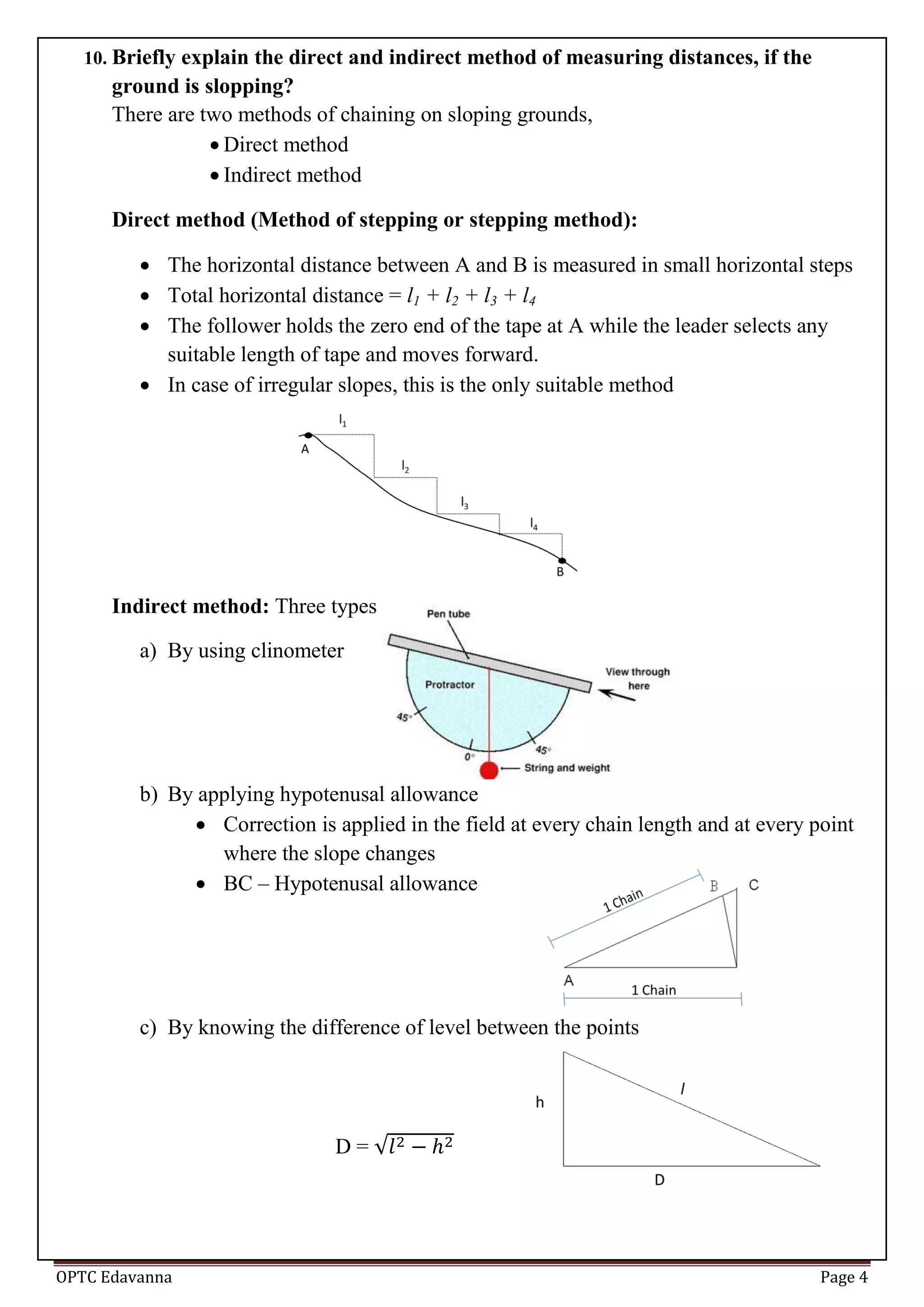 Surveying - Module I - Introduction to surveying | PDF