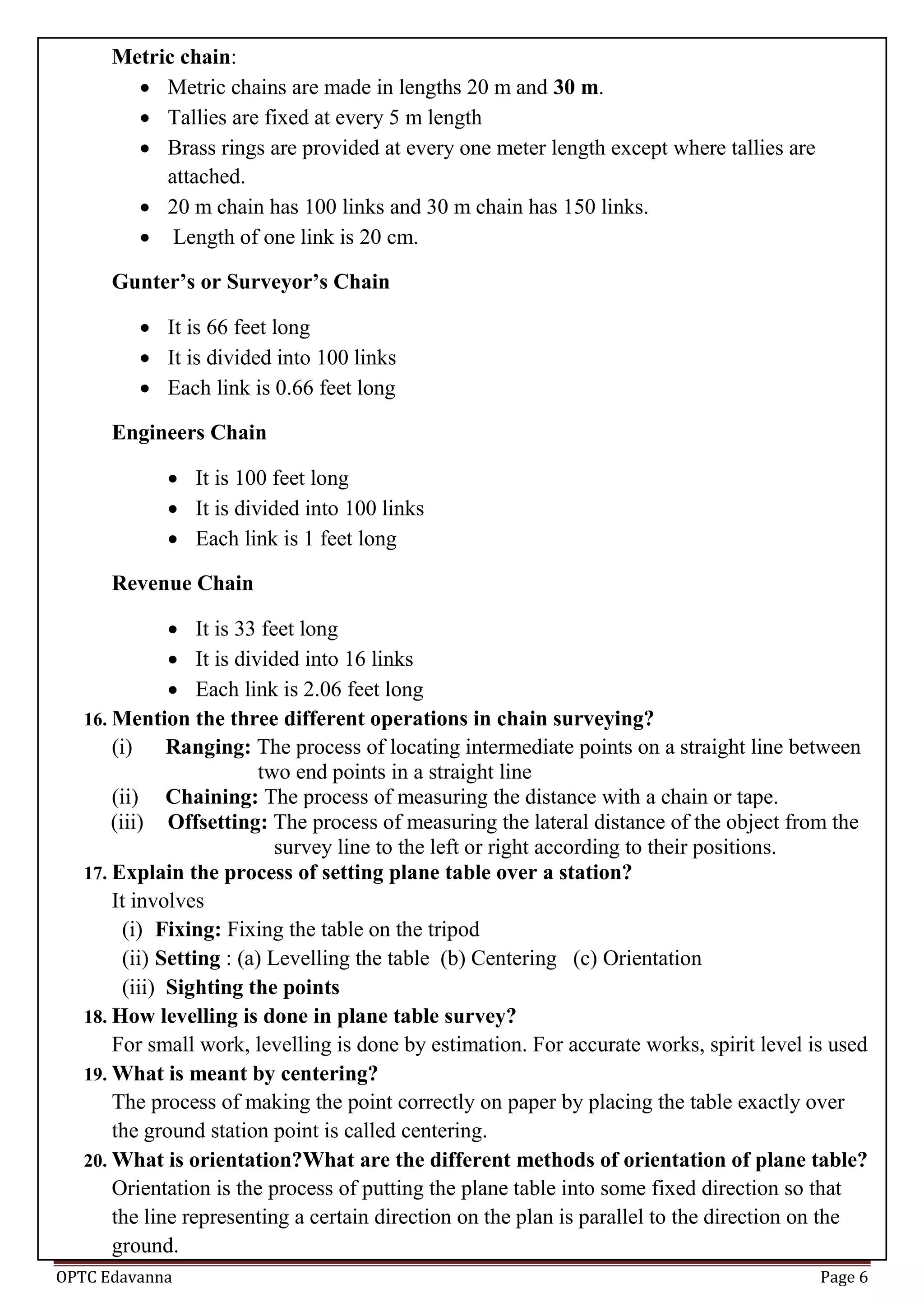 Surveying - Module I - Introduction to surveying | PDF