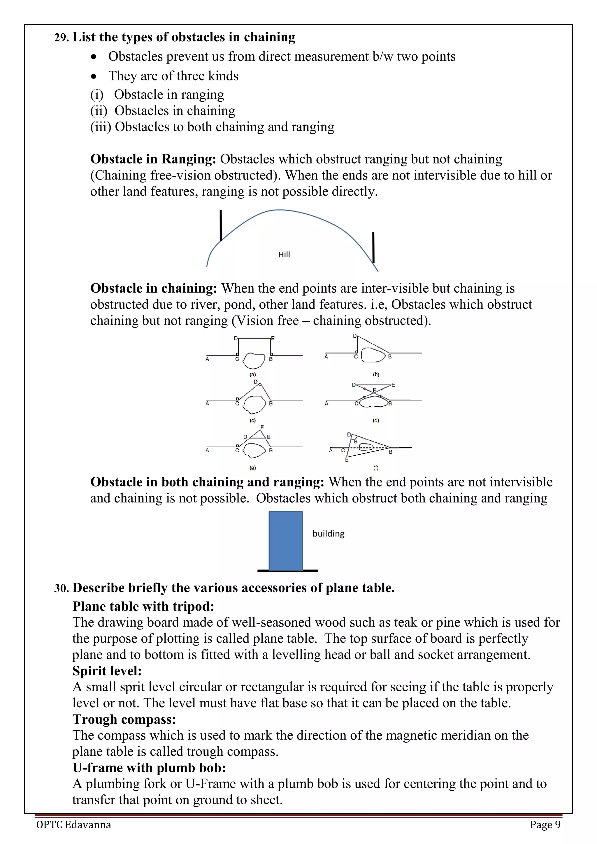 Surveying - Module I - Introduction to surveying | PDF