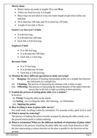 Surveying - Module I - Introduction to surveying | PDF